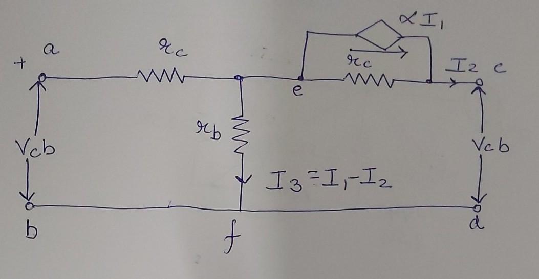 Solved A small single equivalent circuit of CB mode of BJT | Chegg.com