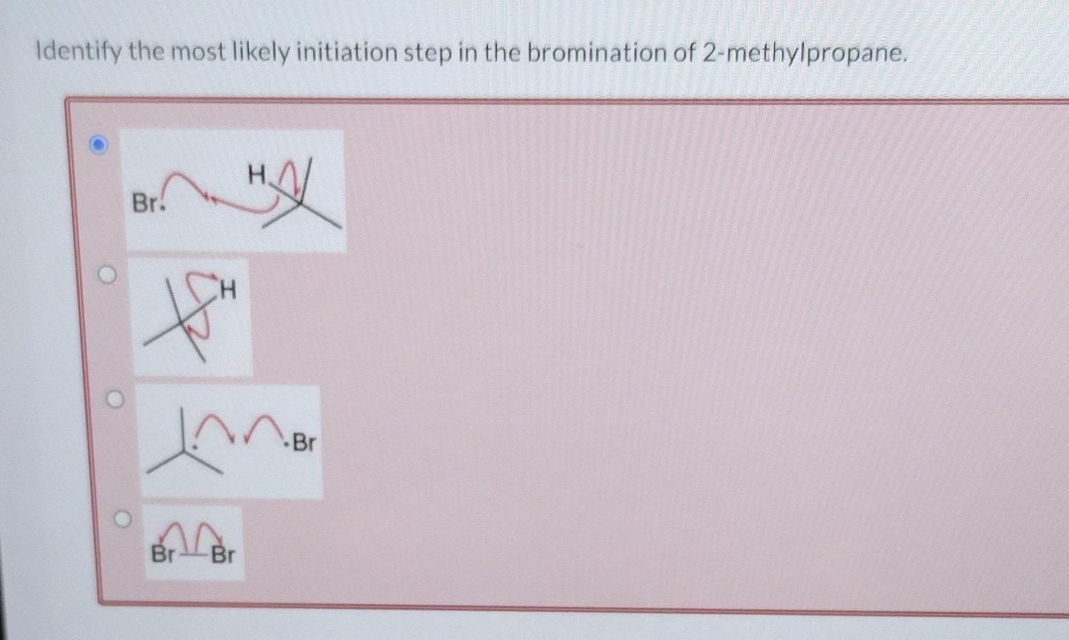 Solved Identify the most likely initiation step in the | Chegg.com