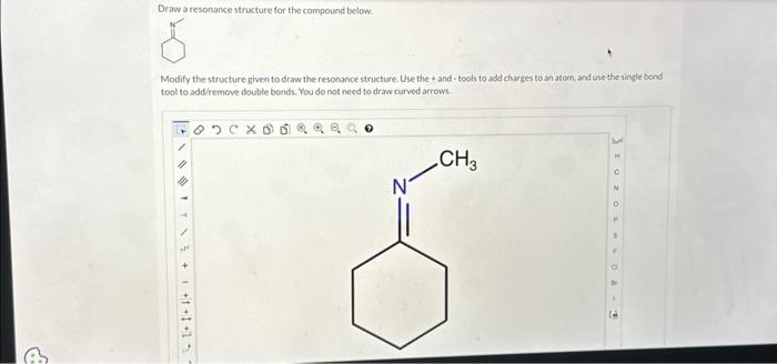 Draw a resonance structure for the compound below | Chegg.com
