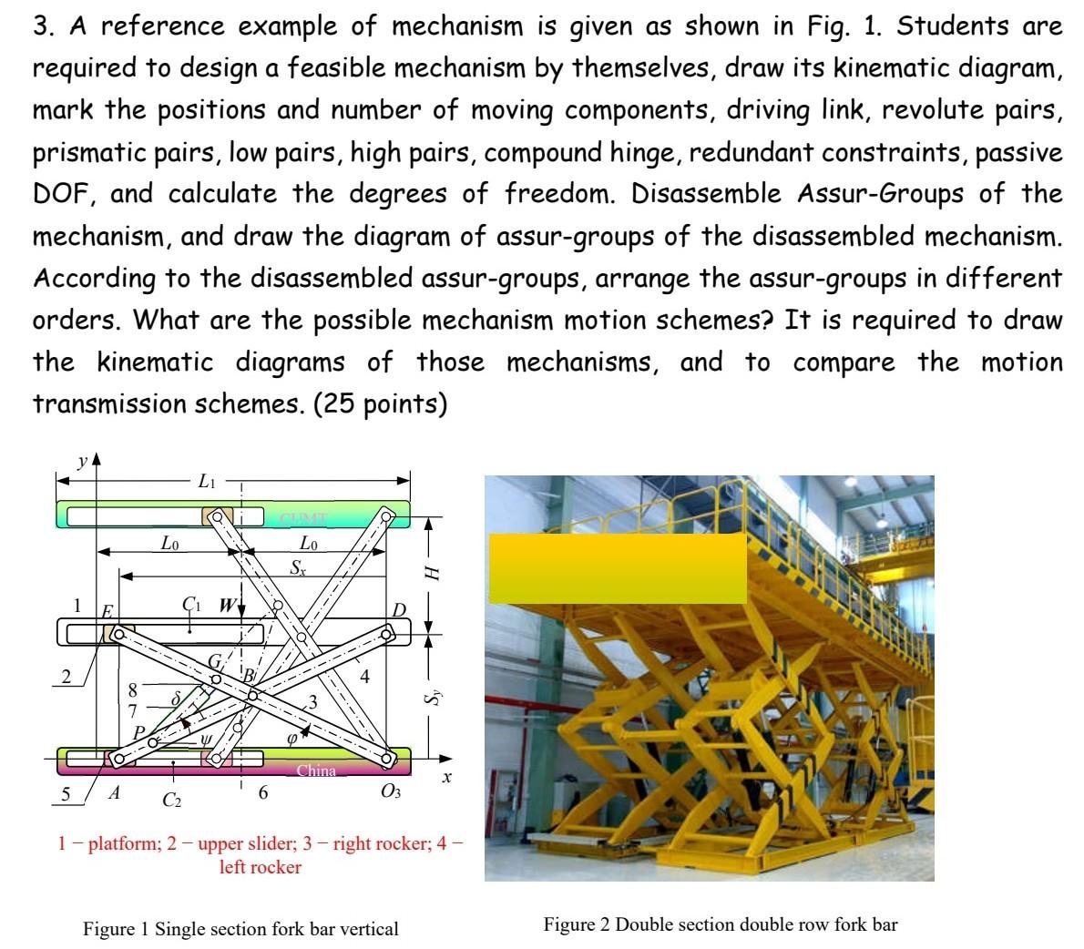 Solved 3. A reference example of mechanism is given as shown | Chegg.com