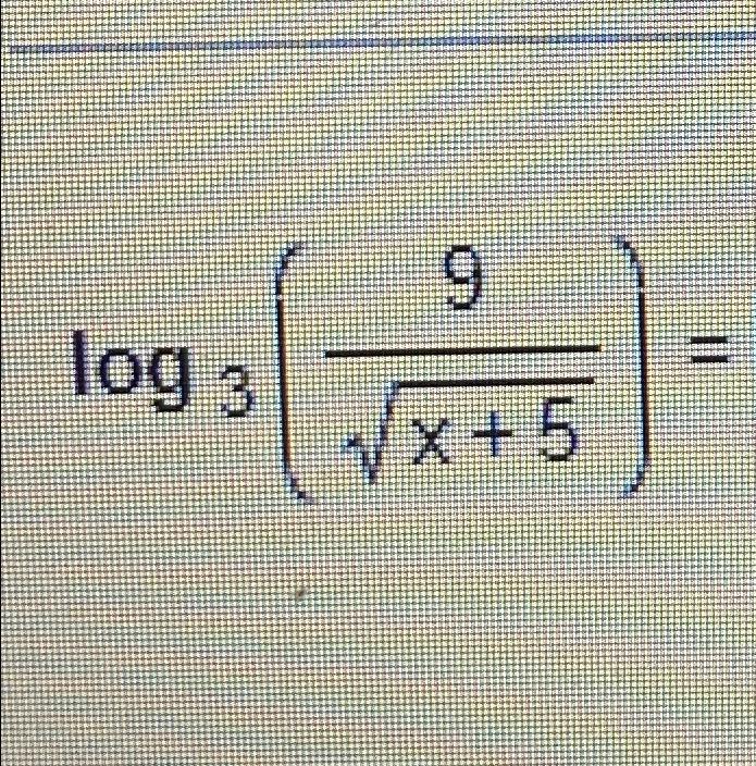 Solved log3(9x+52)= | Chegg.com