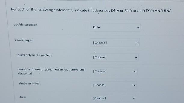 Solved For each of the following statements, indicate if it | Chegg.com