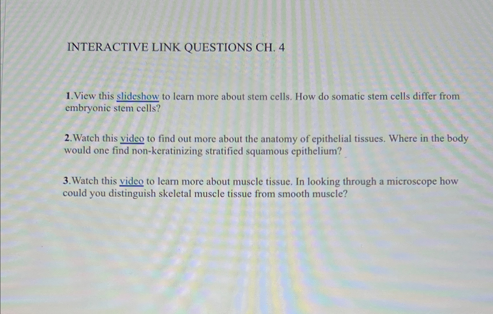Solved INTERACTIVE LINK QUESTIONS CH. 41.View this slideshow | Chegg.com