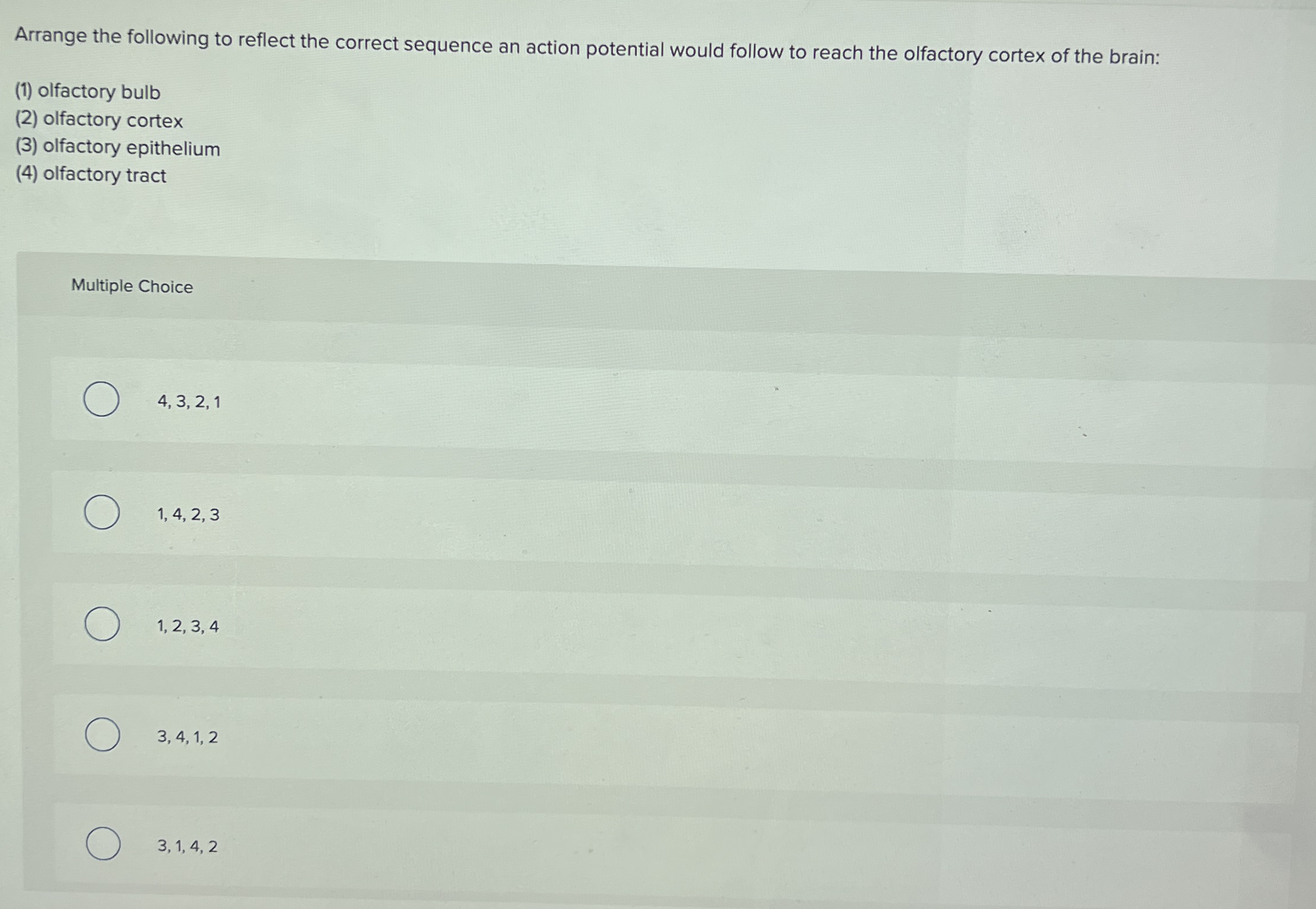 Solved Arrange the following to reflect the correct sequence | Chegg.com