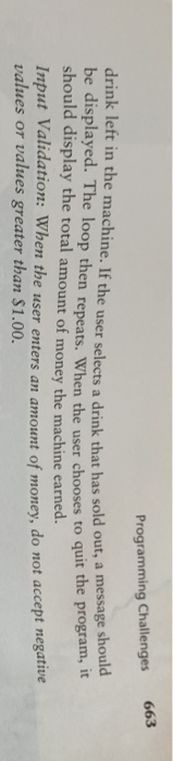 Solved CSE 112 - Drink Machine Simulation - Array of | Chegg.com