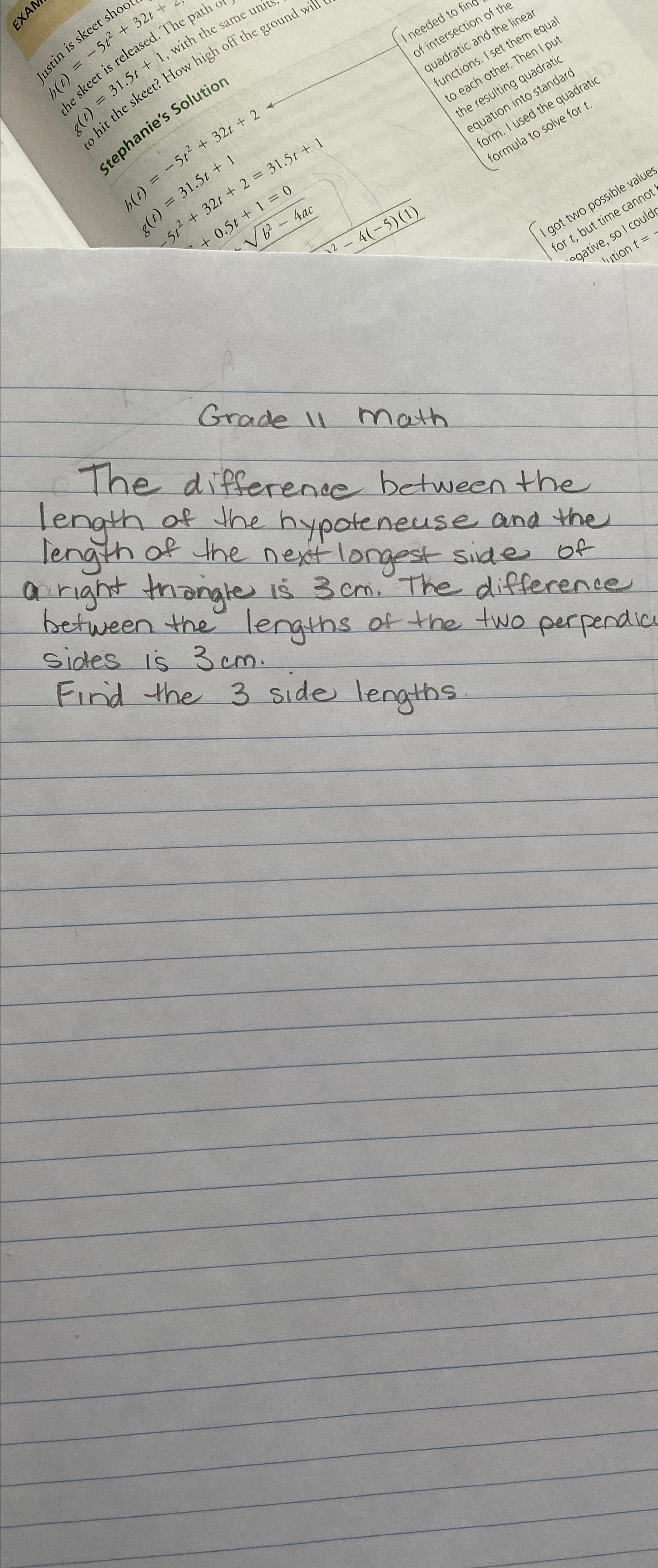 Grade II mathThe difference between the length of the | Chegg.com