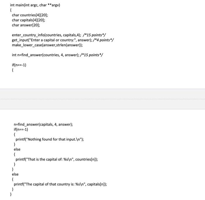 Solved Problem 5 (34 points) The program below allows users | Chegg.com