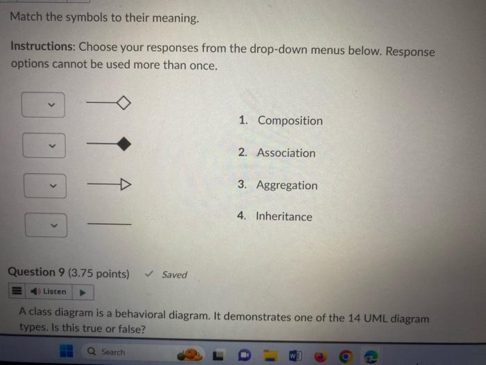 Solved Match the symbols to their meaning. Instructions: | Chegg.com