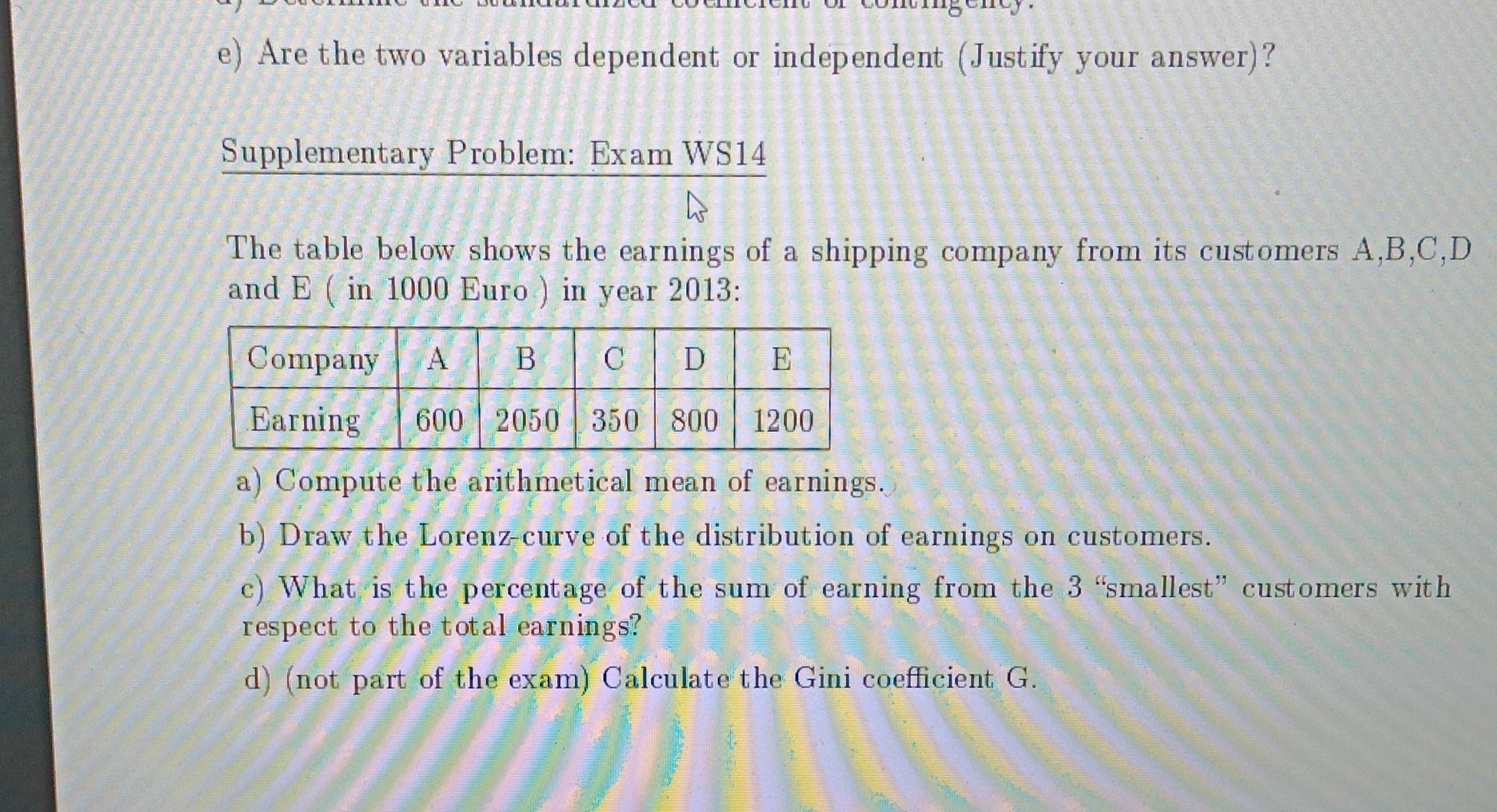 c) Construct a conditional distribution table and | Chegg.com