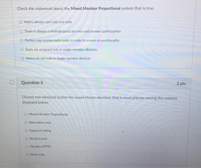 Solved Check the statement about the Mixed Member | Chegg.com