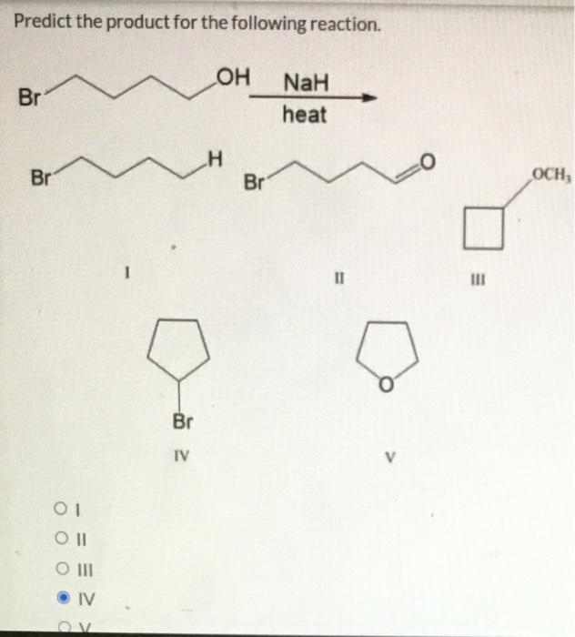 Solved Predict the product for the following reaction. OH Br | Chegg.com