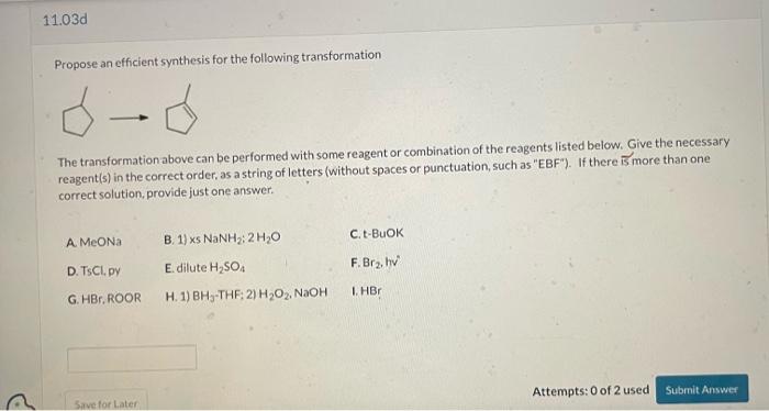 Solved Propose an efficient synthesis for the following | Chegg.com