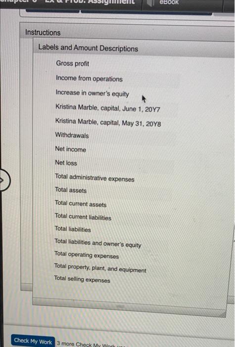 Solved Instructions Labels and Amount Descriptions Income | Chegg.com