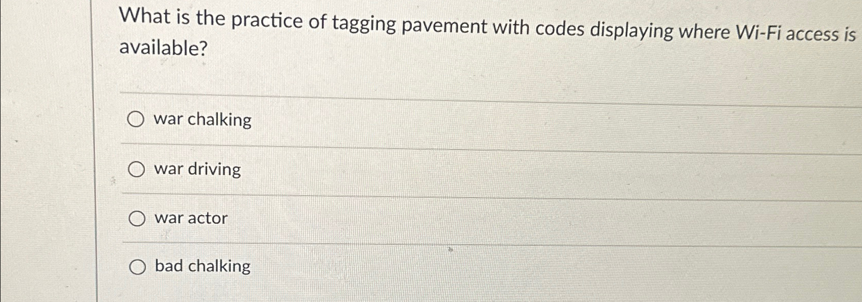 What is the practice of tagging pavement with codes | Chegg.com