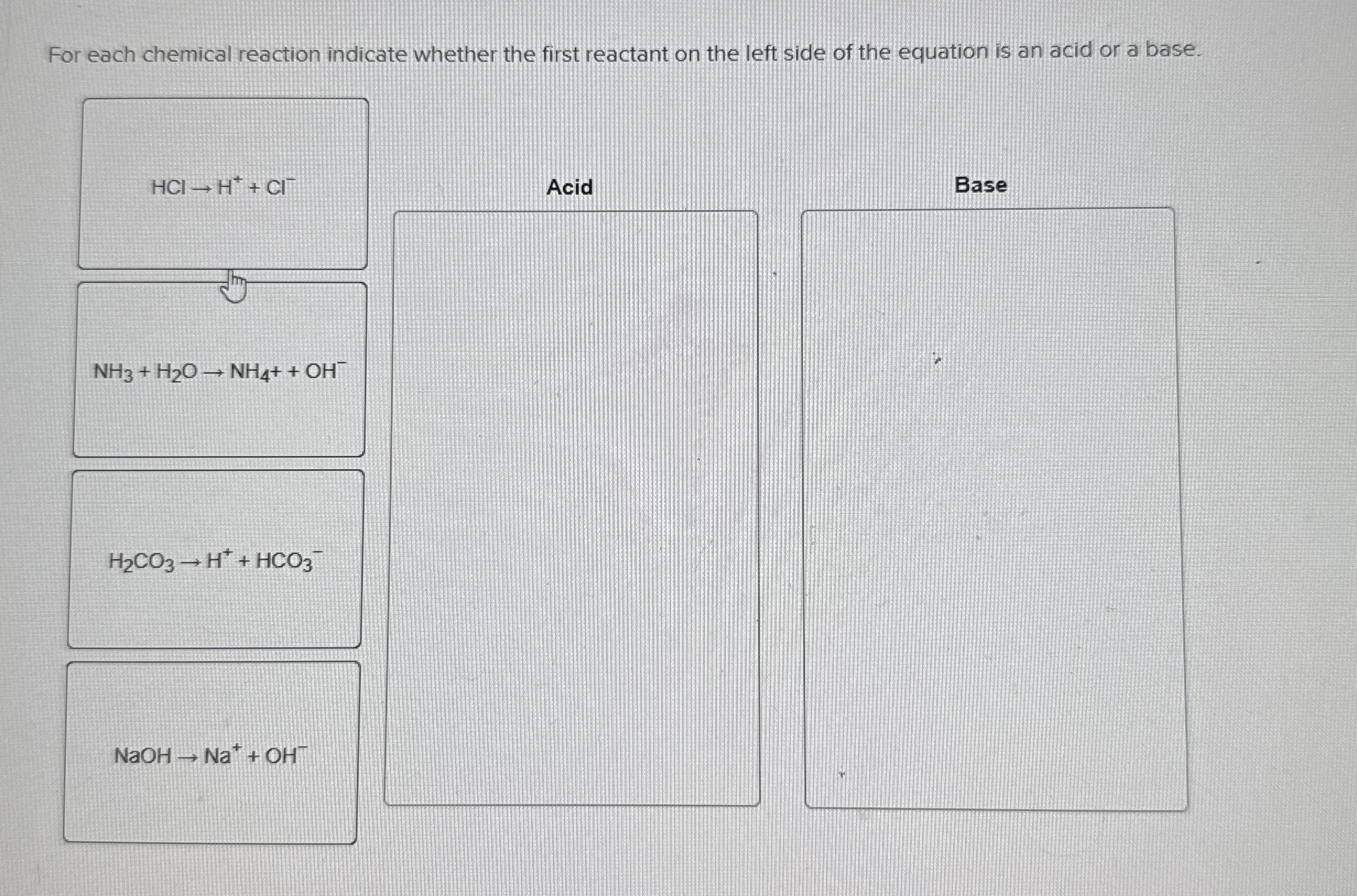 Solved For each chemical reaction indicate whether the first | Chegg.com