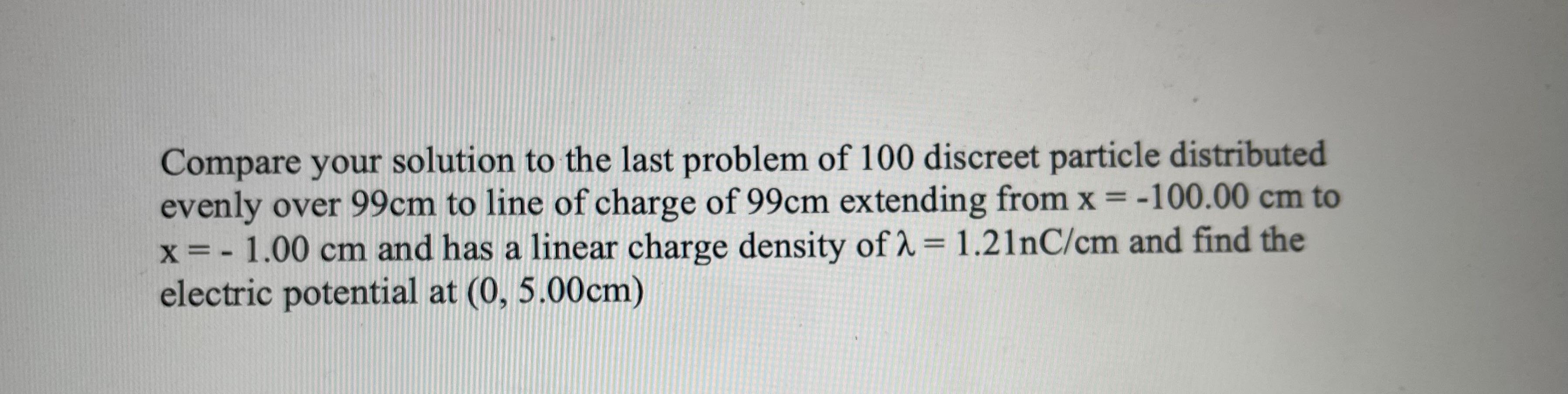 Solved Compare your solution to the last problem of 100 | Chegg.com