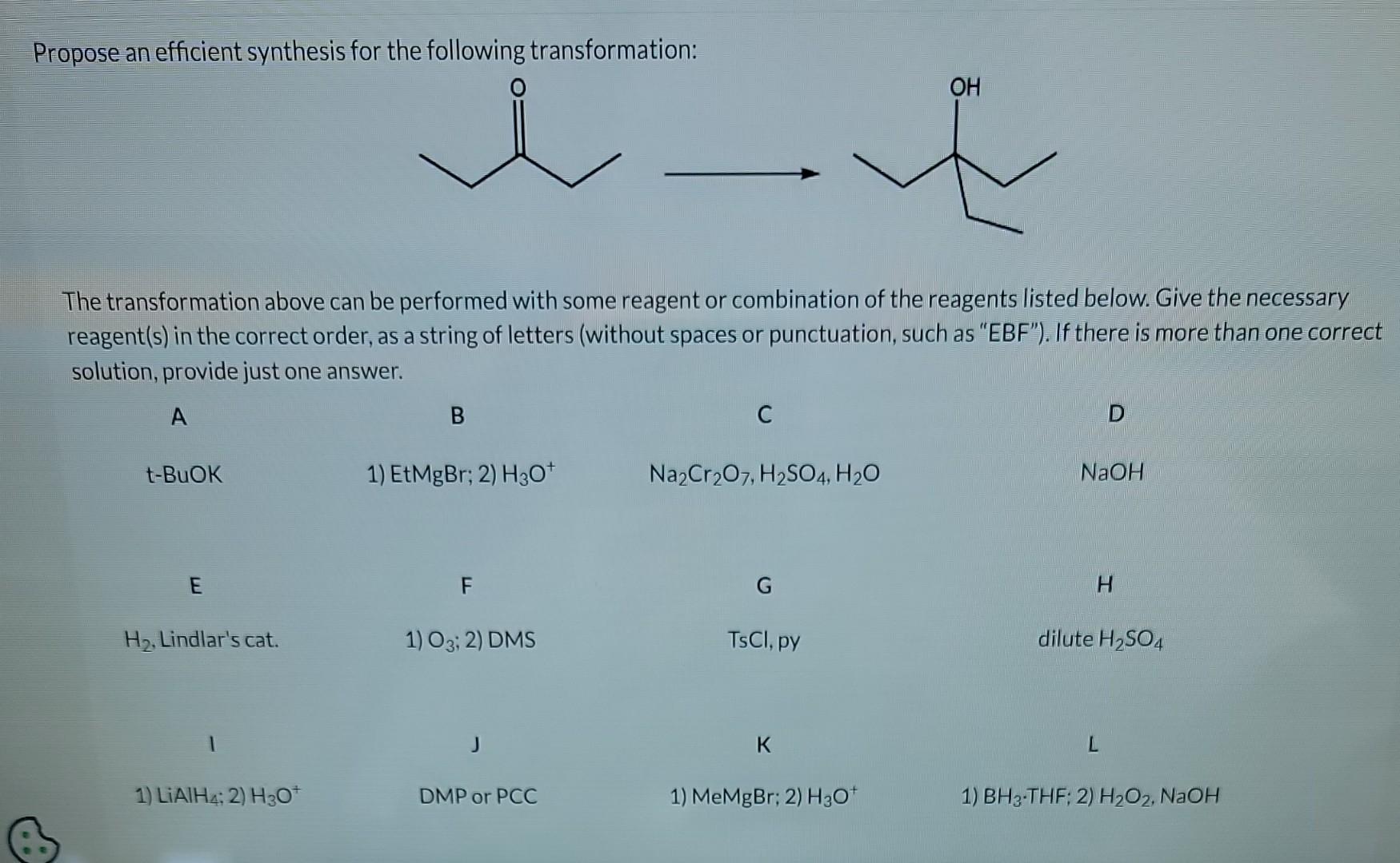 Solved Propose an efficient synthesis for the following | Chegg.com