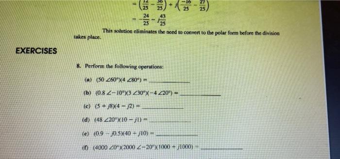 Solved 6. Determine the rectangular form of each of the | Chegg.com