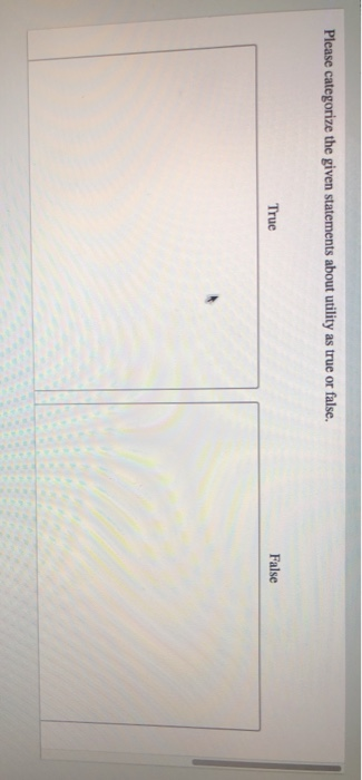 Solved Please categorize the given statements about utility | Chegg.com