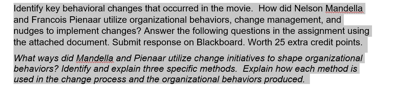 Solved Identify key behavioral changes that occurred in the | Chegg.com