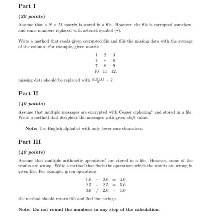 Solved Part 1 (20 points) Assume that a N M matrix is stored | Chegg.com