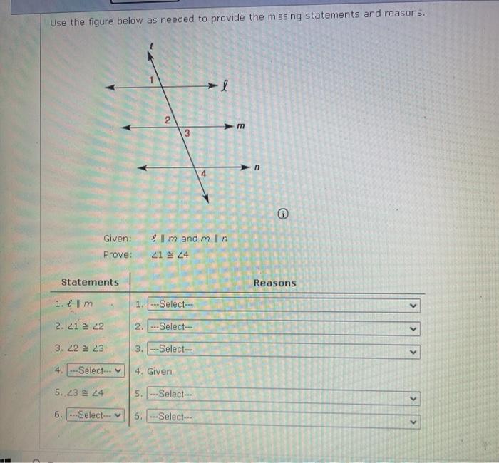 Solved Use the figure below as needed to provide the missing | Chegg.com