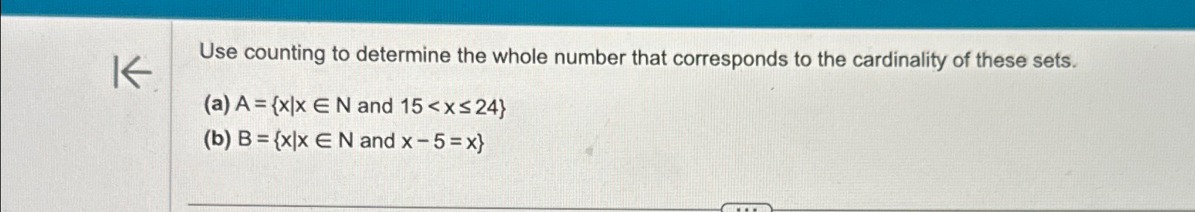 Solved Use counting to determine the whole number that | Chegg.com