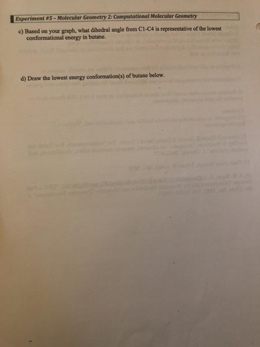 Experiment ws - Molecular Geometry 2Computational | Chegg.com