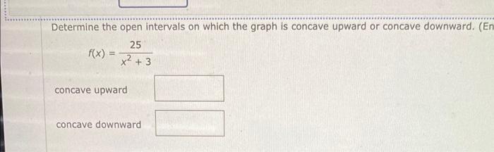 Solved Determine the open intervals on which the graph is | Chegg.com