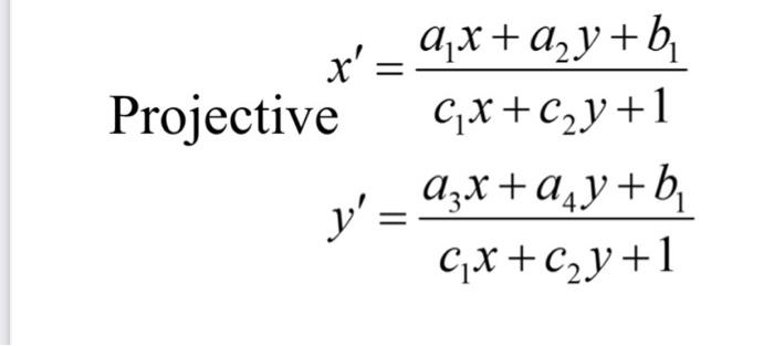 Solved derive the projective equations, start with | Chegg.com