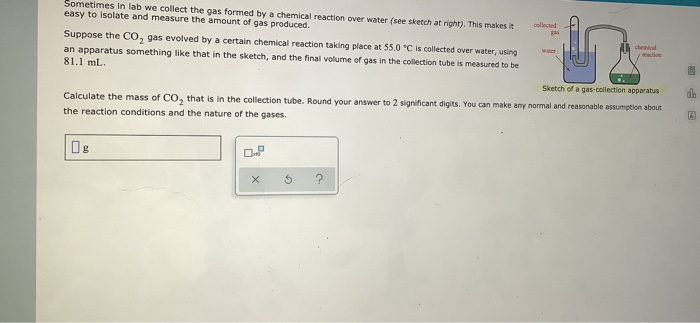 Solved Sometimes in lab we collect the gas formed by a | Chegg.com