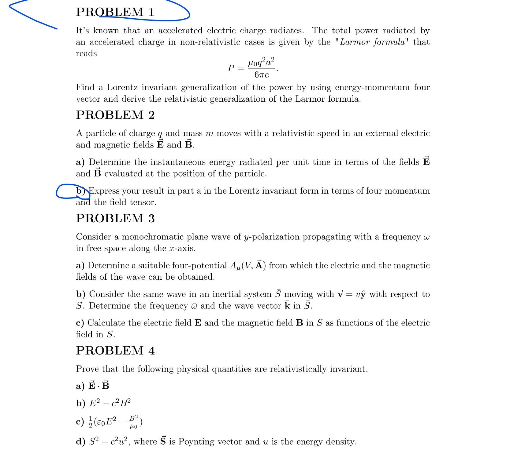 Solved PROBLEM 1It's known that an accelerated electric | Chegg.com