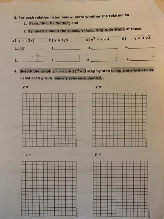 Solved 3. For each relation listed below, state whether the | Chegg.com