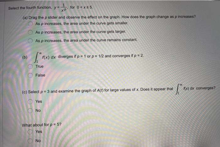 Solved 1 Select the fourth function, y = for 0