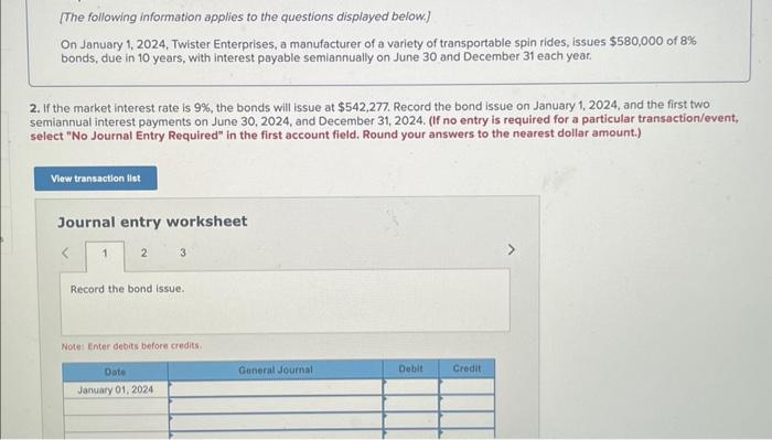 Solved help with 1-3 journal entries for bond issue, first | Chegg.com