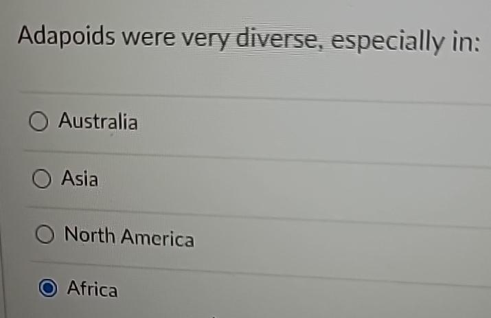 Solved Adapoids were very diverse, especially | Chegg.com
