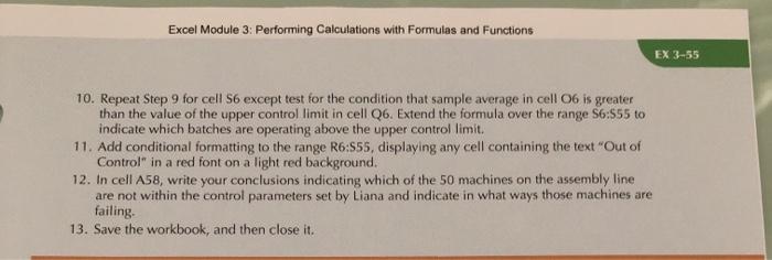 Excel Module 3. Performing Calculations wih Formulas | Chegg.com