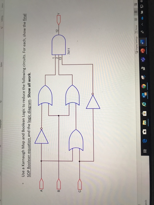 Solved Styles Use a Karnaugh Map and Boolean Logic to reduce | Chegg.com