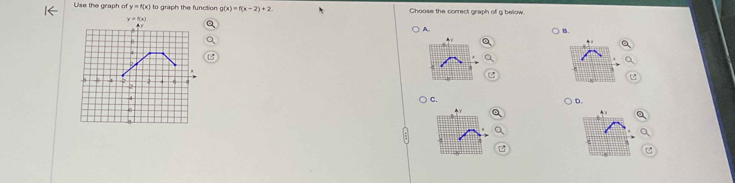 Solved Use the graph of y=f(x) ﻿to graph the function | Chegg.com