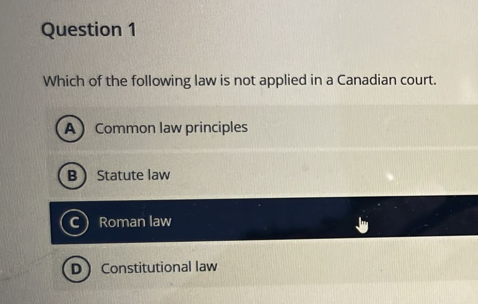 Solved Question 1Which of the following law is not applied | Chegg.com