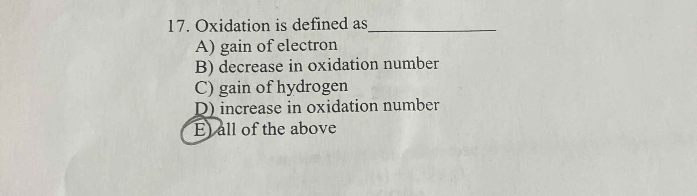 High Quality SOLUTION Oxidation is defined asA) ﻿gain of electronB) | Chegg.com