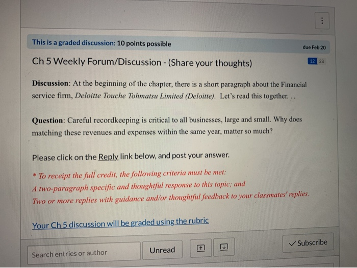 Solved This is a graded discussion: 10 points possible due | Chegg.com