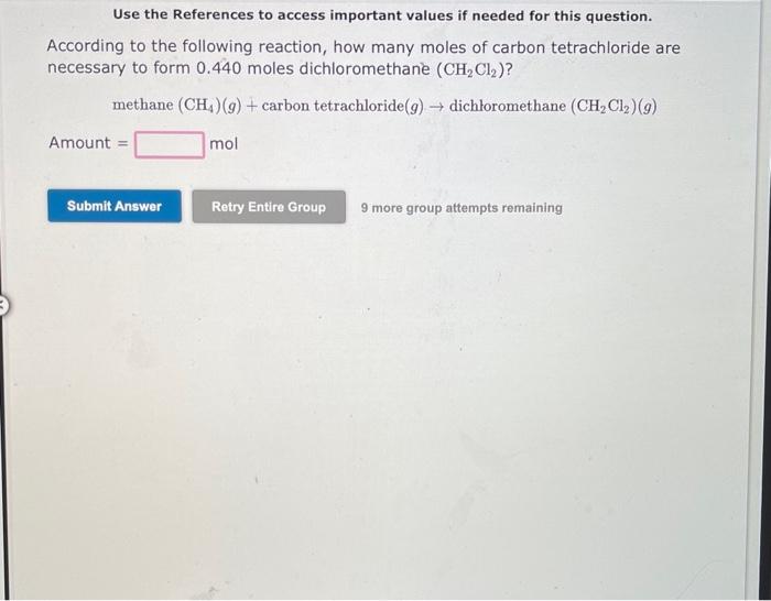 Solved According to the following reaction, how many moles | Chegg.com