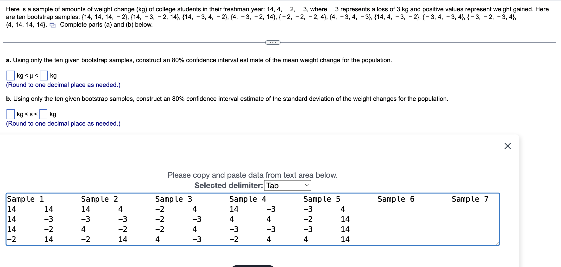 {4,14,14,14}. ﻿Complete parts (a) ﻿and (b) ﻿below.a. | Chegg.com