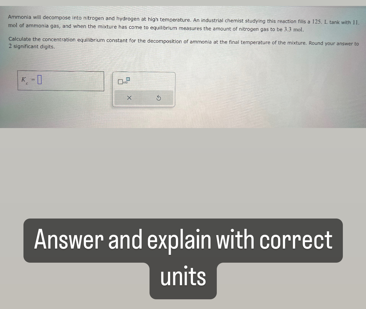 Solved Answer and explain with correct units | Chegg.com