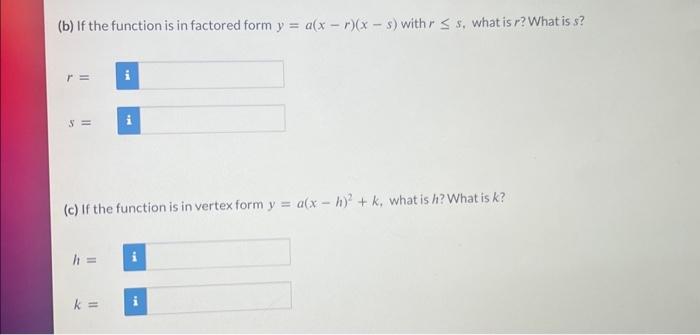 Solved The figure below shows the graph of a quadratic | Chegg.com