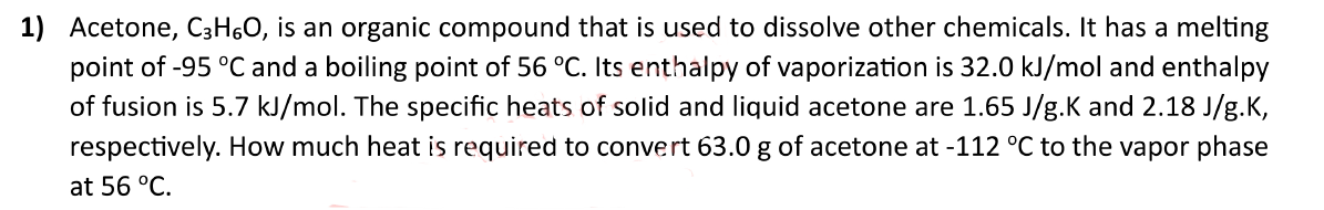 Solved Acetone, C3H6O, ﻿is an organic compound that is used | Chegg.com
