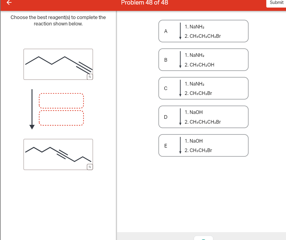 Solved by an EXPERT Choose the best reagent(s) ﻿to complete the reaction | Chegg.com