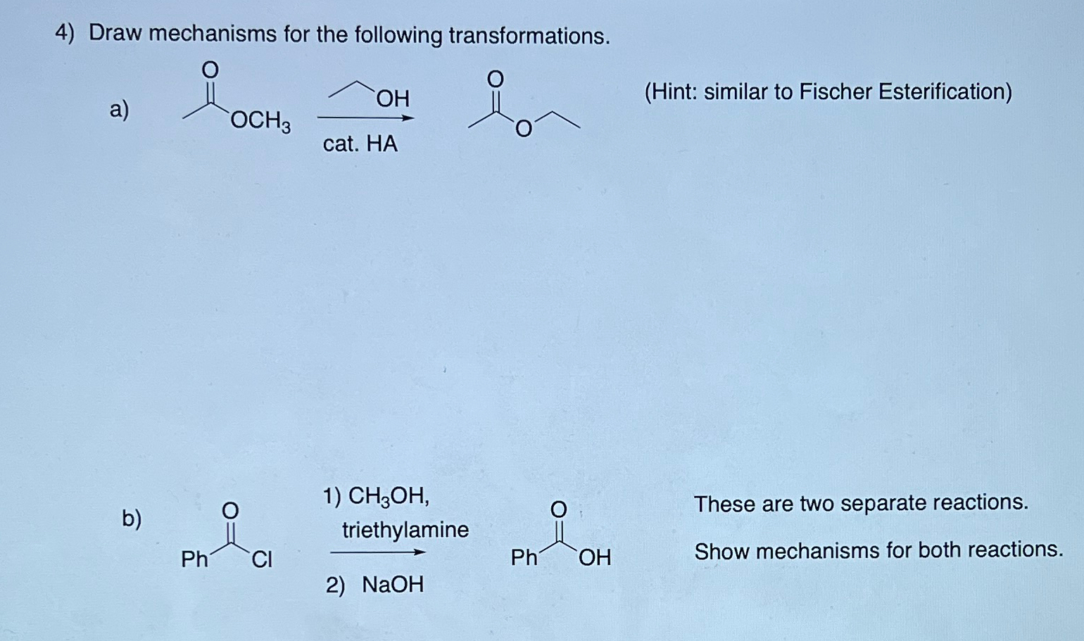 Solved Draw mechanisms for the following transformations. | Chegg.com