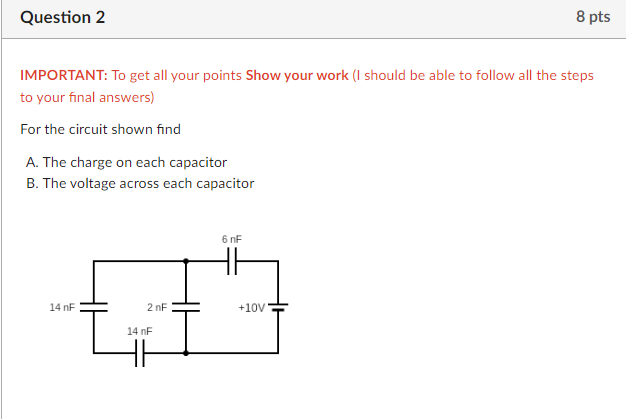 Solved Question 2IMPORTANT: To get all your points Show your | Chegg.com
